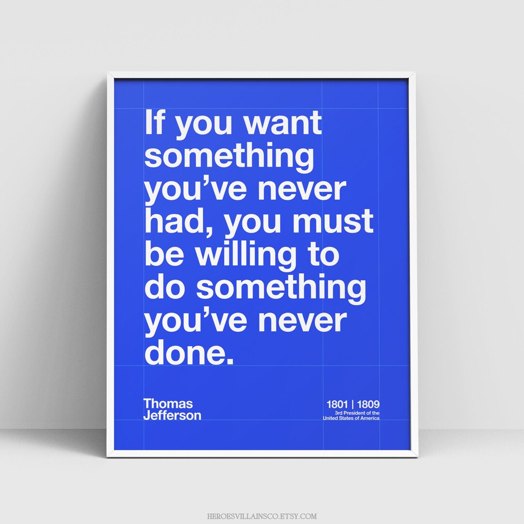 Thomas Jefferson Quote Poster – Bold Motivational Wall Art for Office ...