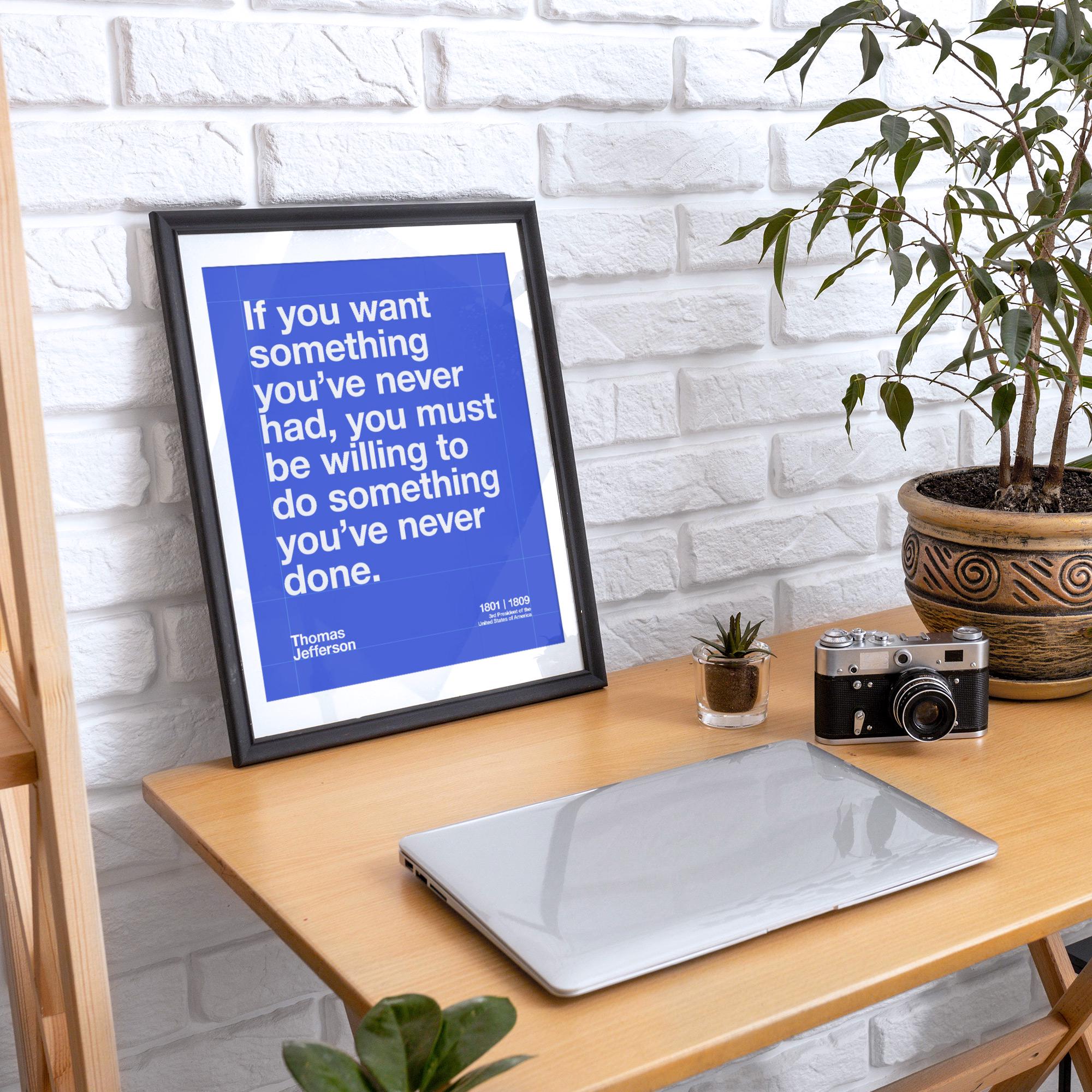 Thomas Jefferson Quote Poster – Bold Motivational Wall Art for Office ...