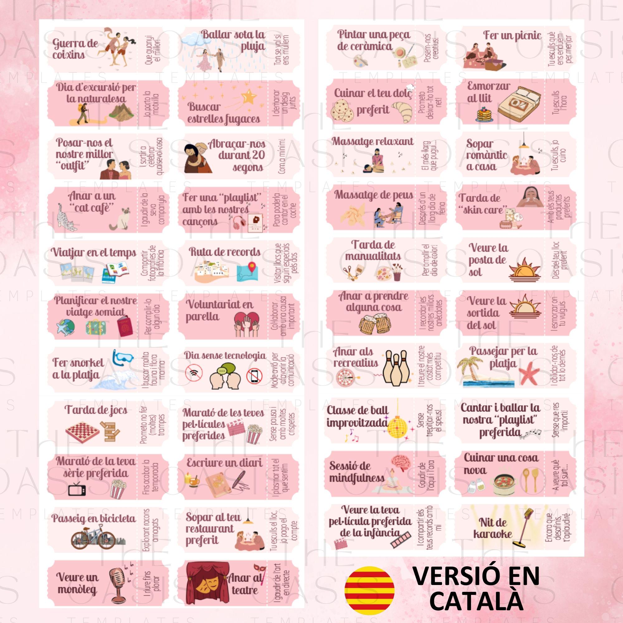 42 Vales de Regalo ilustrados para Parejas | Cupones Imprimibles y ...