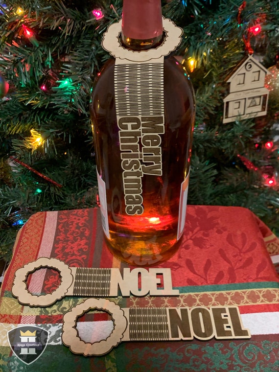 Laser Cut File: Holiday Wine Bottle Tags Bundle | Etsy