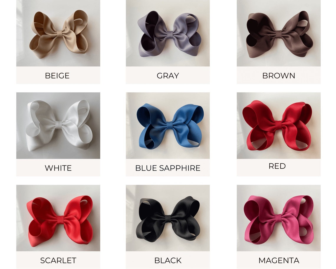 Boutique Bow Made With Double Face Matt Satin Ribbon in 26 | Etsy