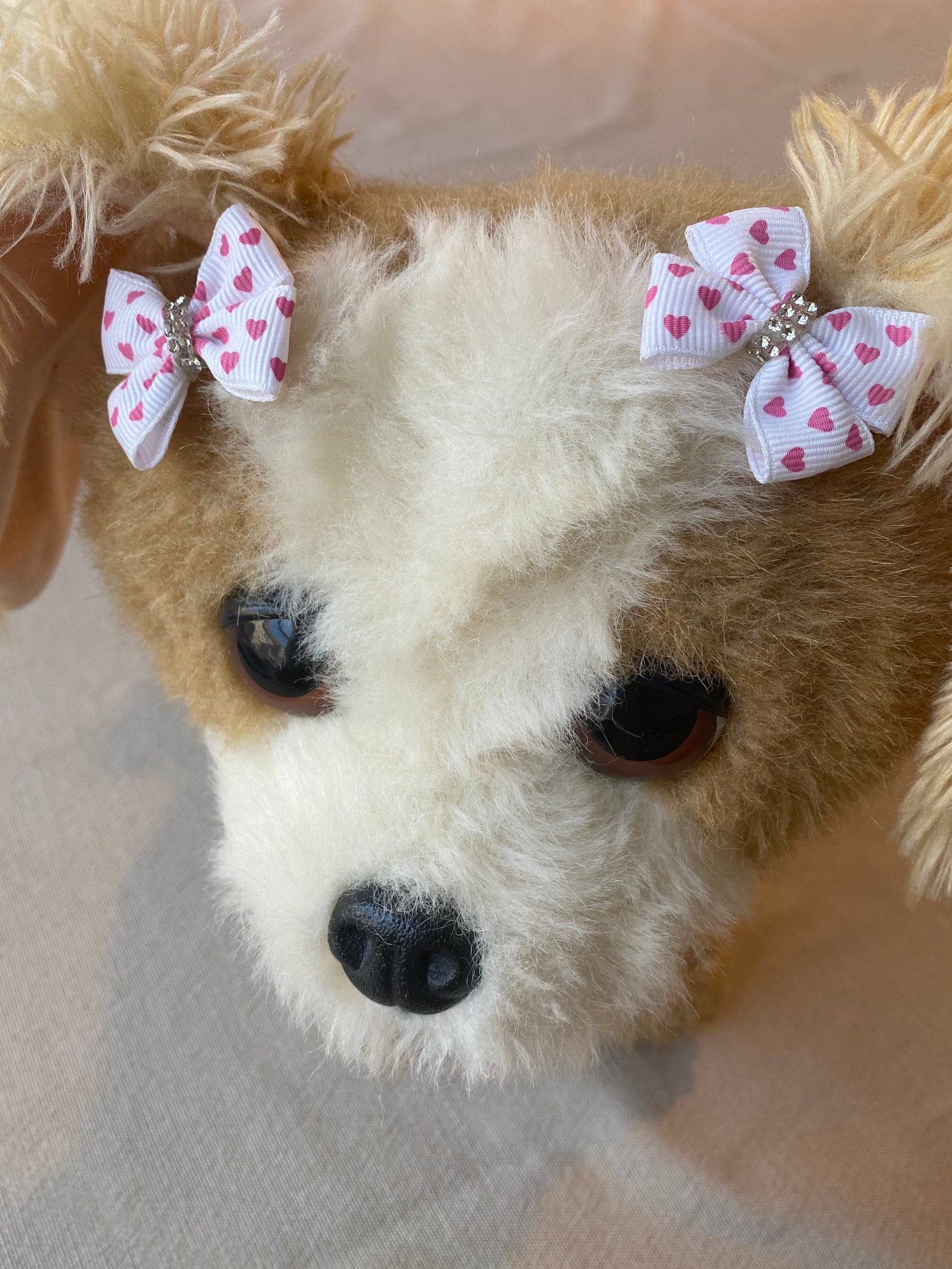 Handmade Tiny Bow Set for Small Dogs/ Cute Dog Hair Bow Clip - Etsy