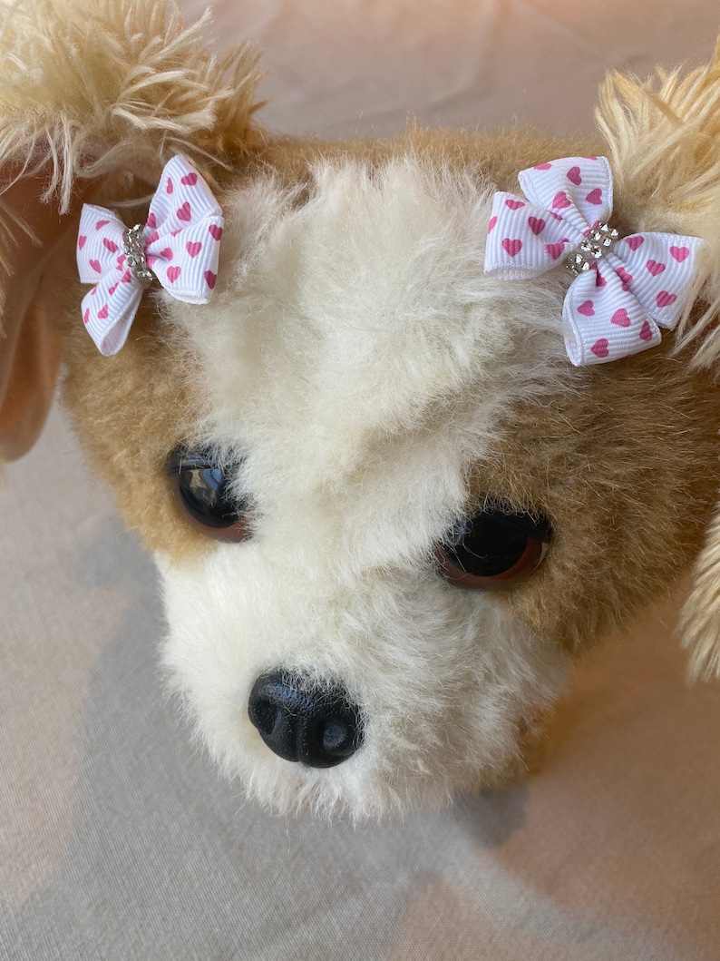 Handmade Tiny Bow Set for Small Dogs/ Cute Dog Hair Bow Clip - Etsy
