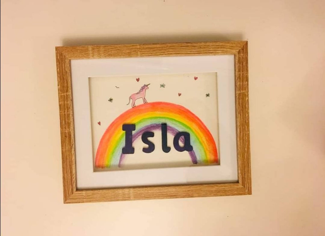 Personalised name Art. Perfect gift for children. Made to | Etsy