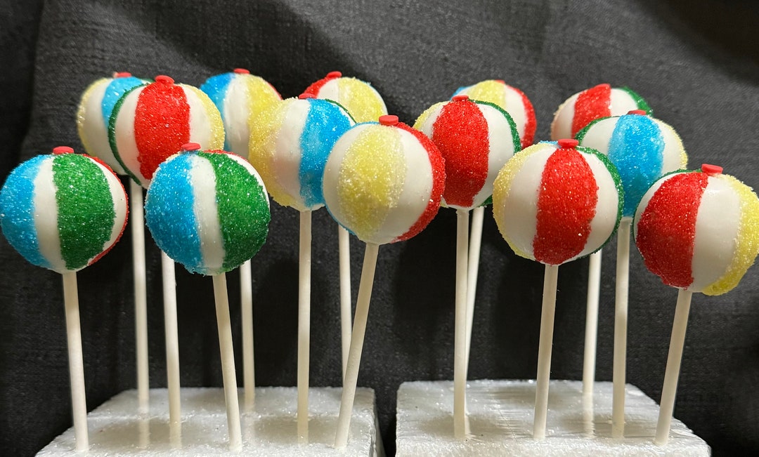 Beach Ball Cake Pops - Etsy