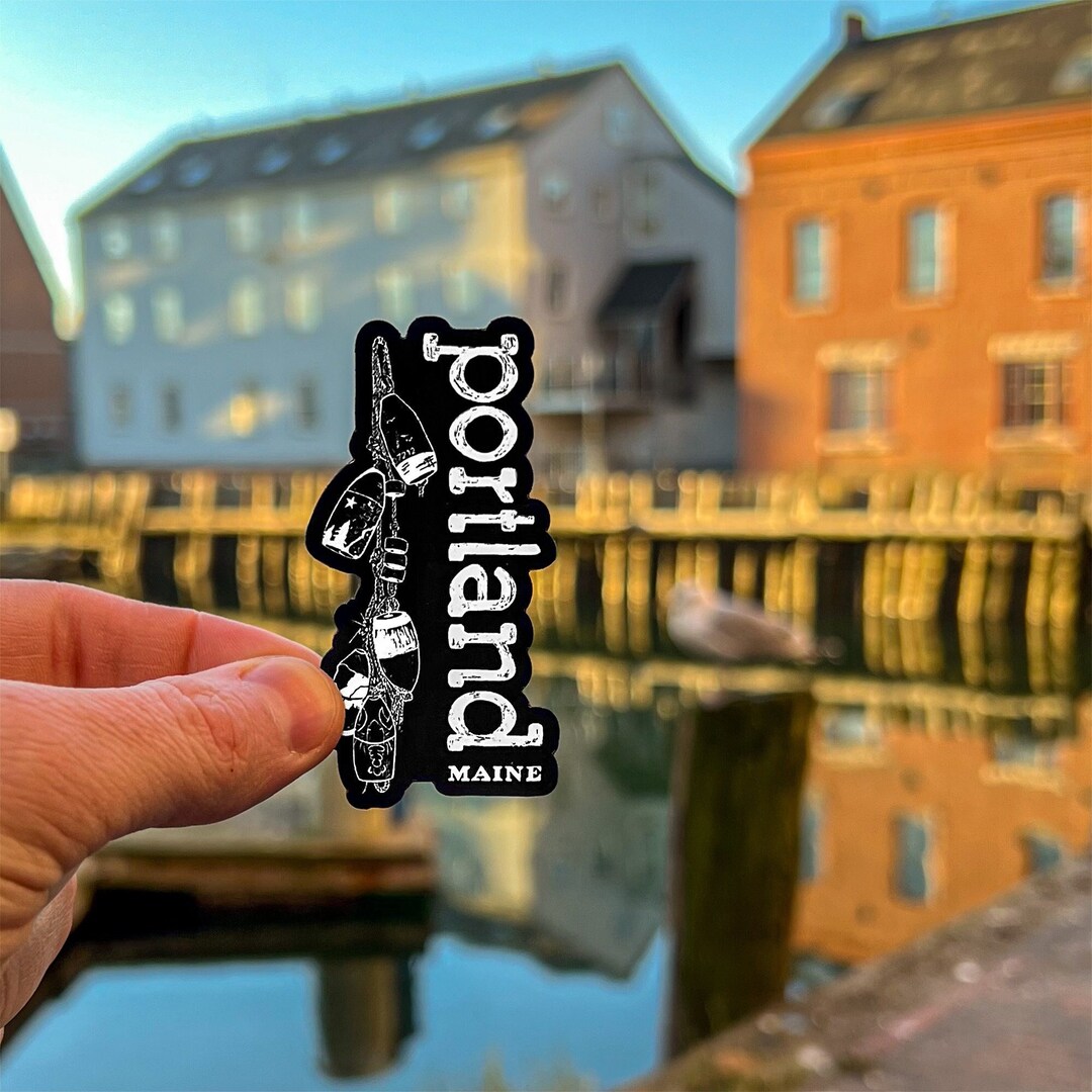 Portland Maine Sticker, Maine Sticker, Pine Tree Sticker, Maine Decal ...