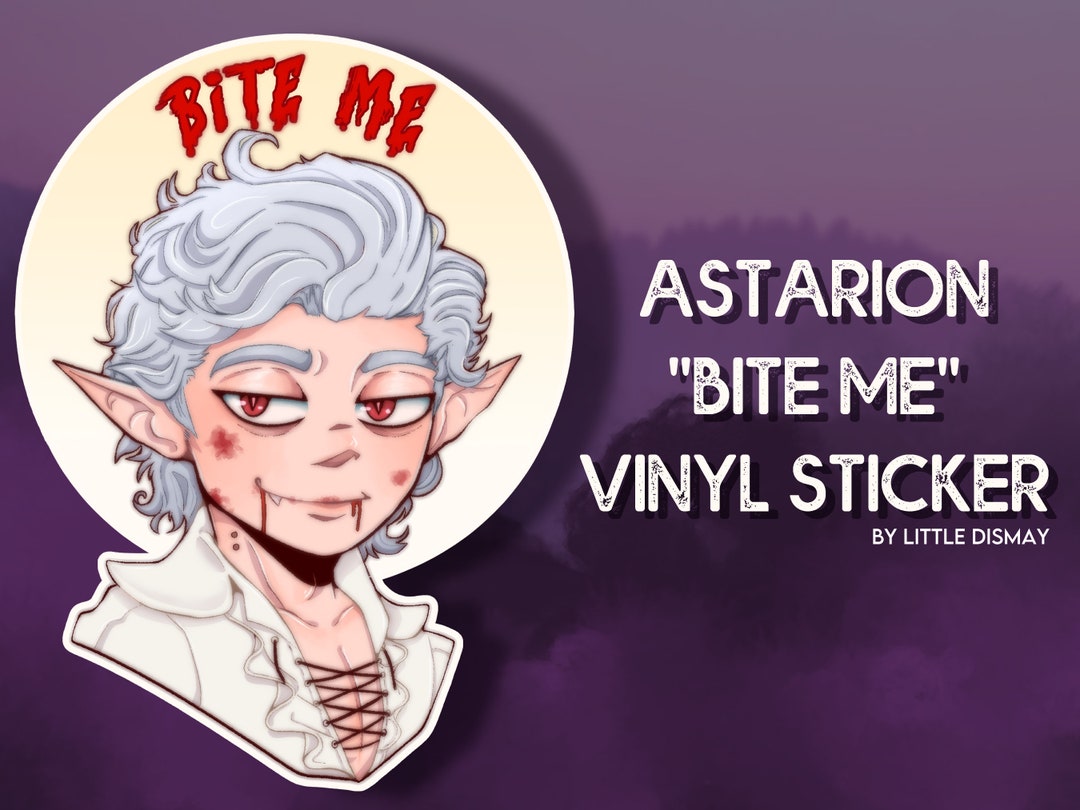 Astarion: Bite Me Vinyl Sticker - Etsy