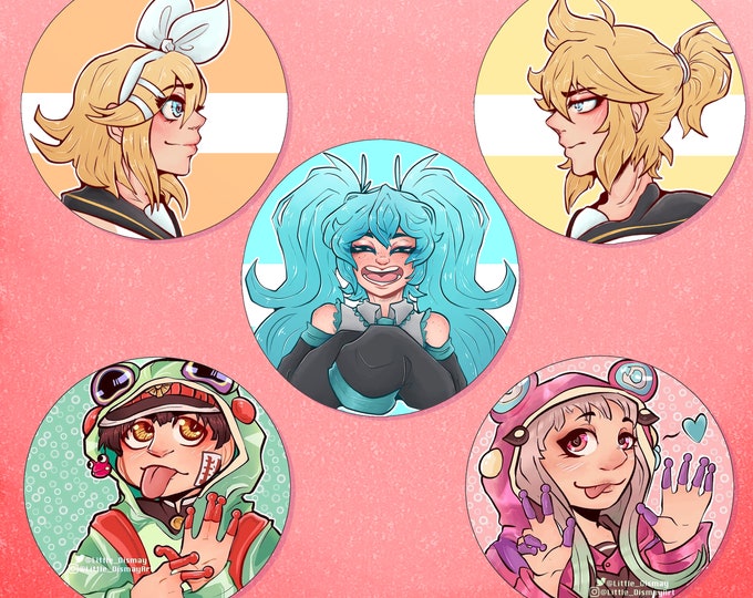 Anime TBHK VOCALOID: Pin Back Buttons - Etsy