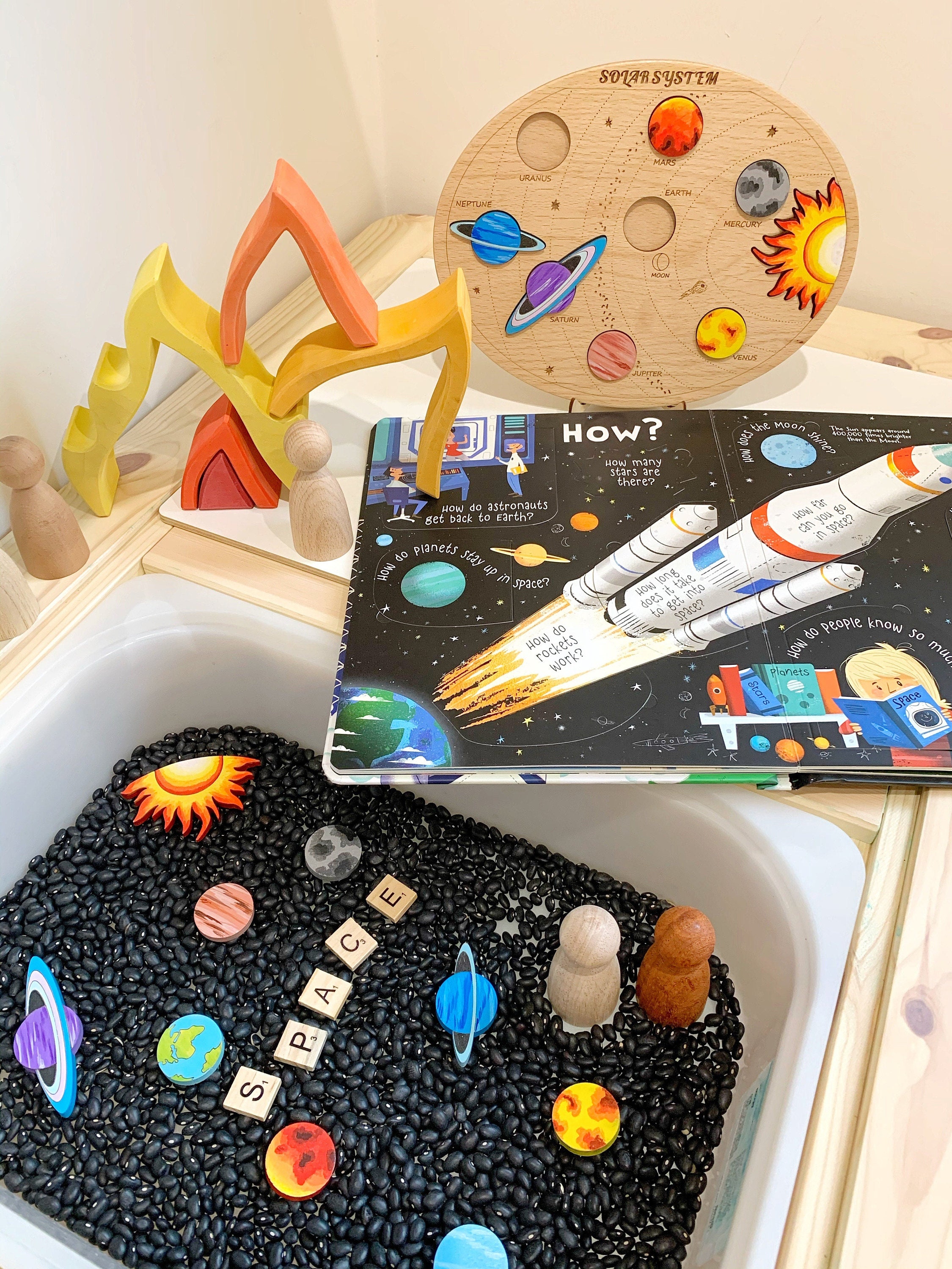 Solar System Puzzle. Wooden Planetary System Puzzle. - Etsy Solar System Puzzle. Wooden Planetary System Puzzle. - Etsy
