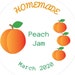 Peach Jam Labels, Homemade Canning Jar Labels for Mason Jars, Round ...