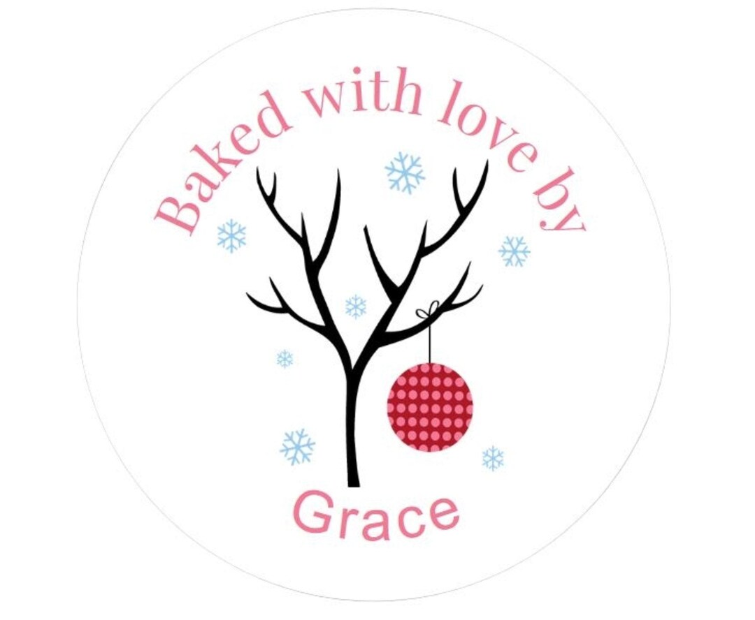 Christmas Tree – Baking Labels, Cookie Labels, Made With Love, Baked ...