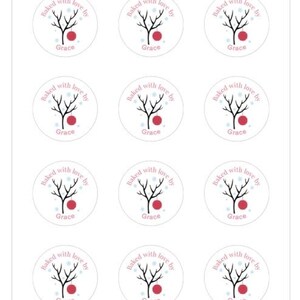 Christmas Tree – Baking Labels, Cookie Labels, Made With Love, Baked ...