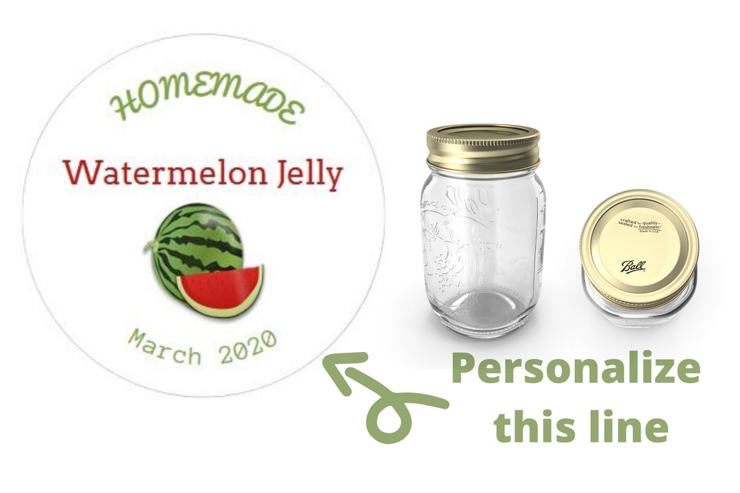 Personalized Jelly Jam Labels, Homemade Canning Jar Labels, Mason Jars ...