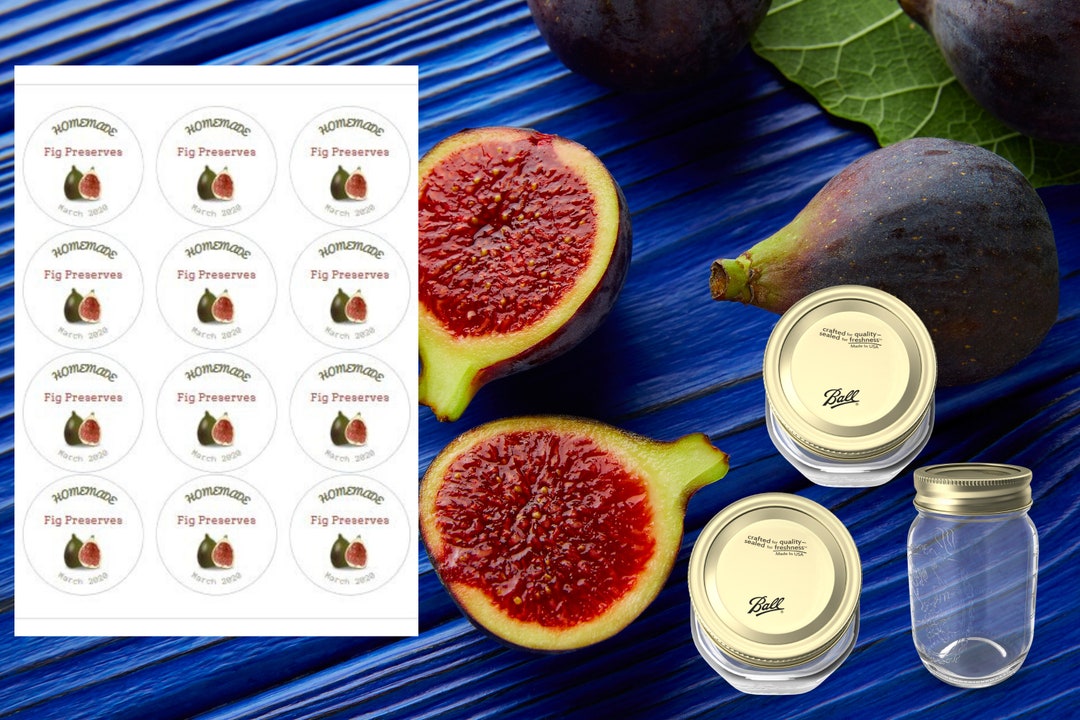 Personalized Fig Preserve Labels – Round Canning Jar Stickers for Mason ...