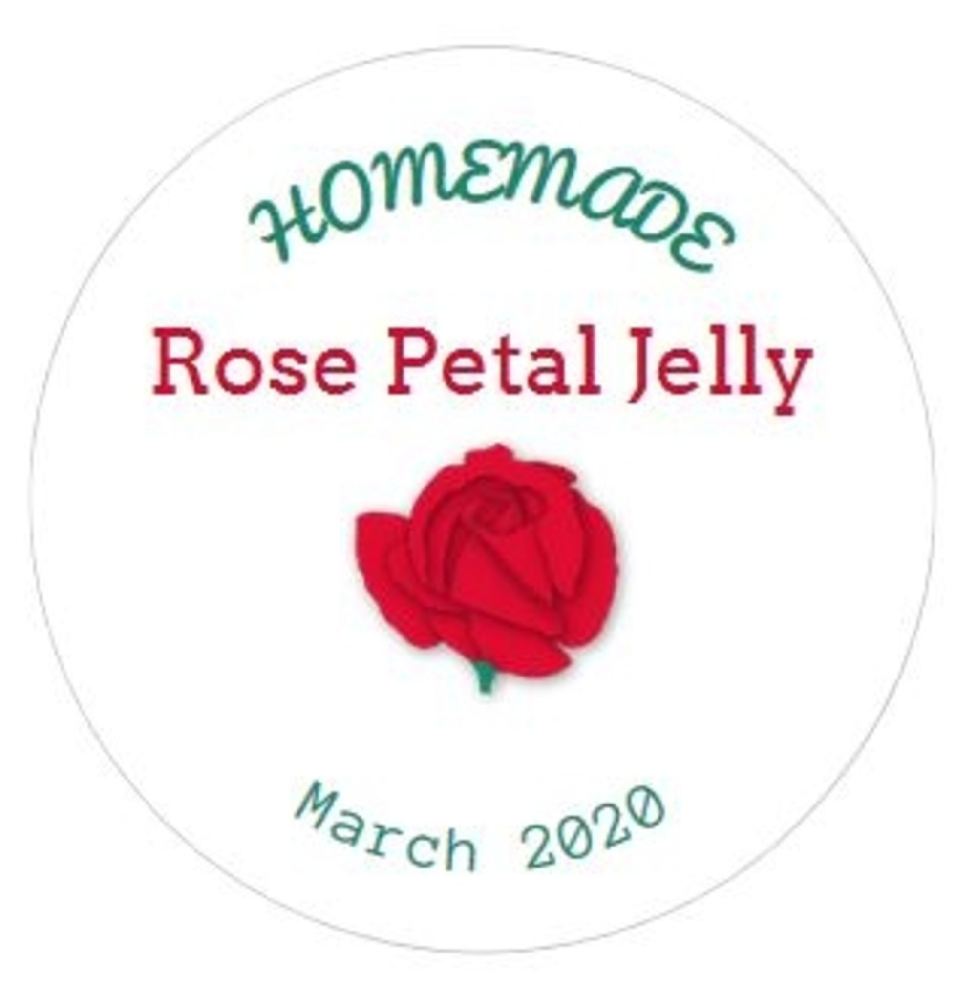 Rose Petal Jelly Labels, Homemade Canning Jar Labels for Mason Jars ...