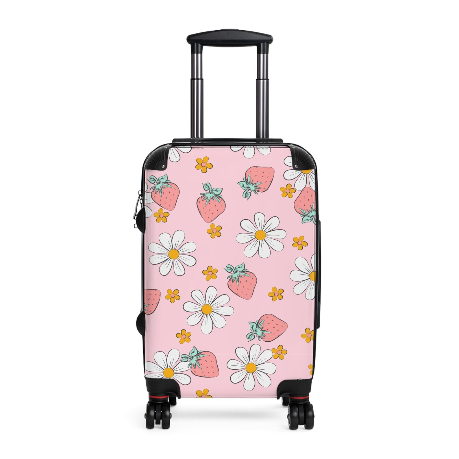 Strawberry Suitcase Cute Stand Out Design With Built-in Lock 360-degree ...