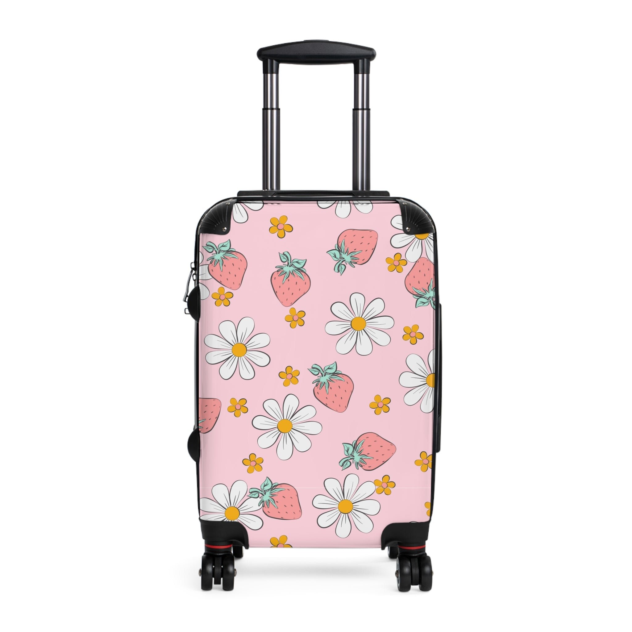 Strawberry Suitcase Cute Stand Out Design With Built-in Lock 360-degree ...
