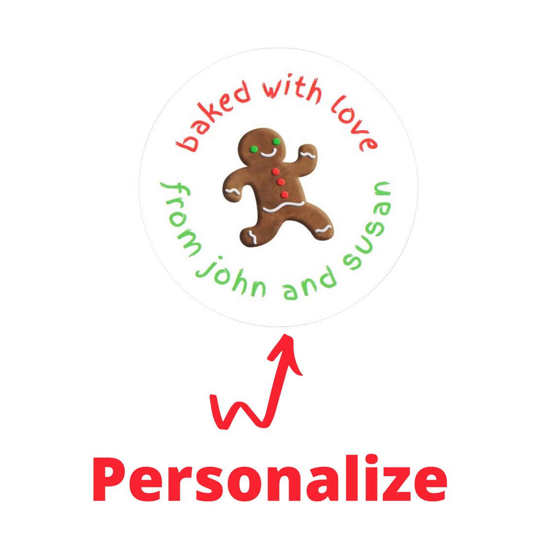 Christmas Tree Baking Labels Cookie Labels Made With Love - Etsy