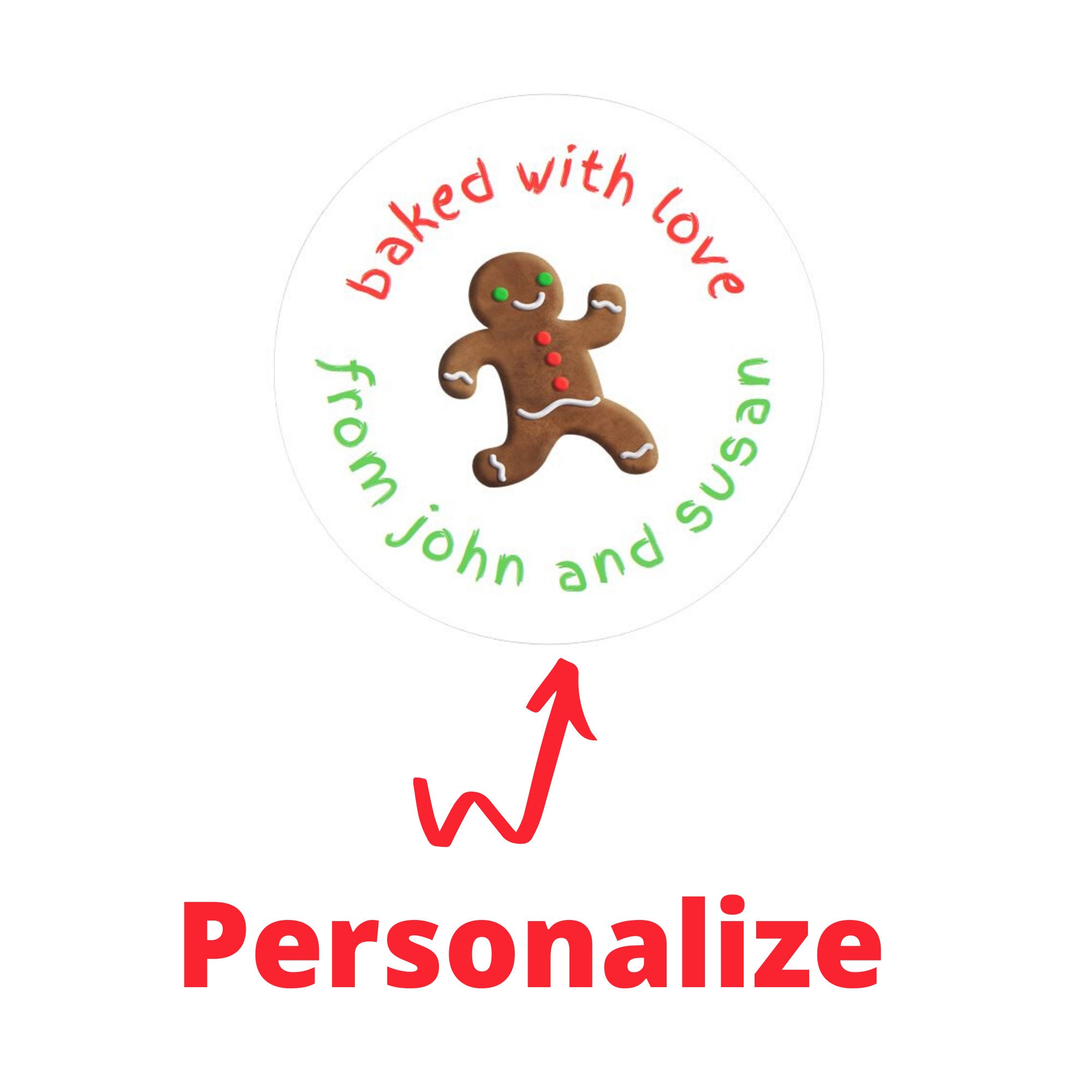 Christmas Tree Baking Labels Cookie Labels Made With Love - Etsy