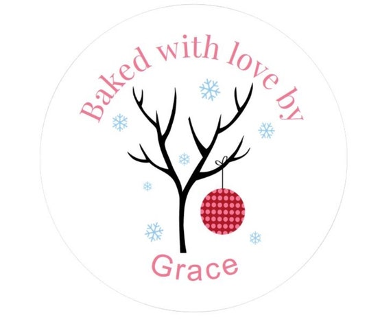 Christmas Tree Baking Labels Cookie Labels Made With Love - Etsy