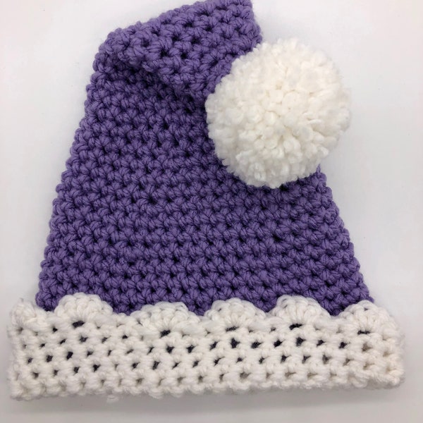 Purple Santa Hat - Etsy