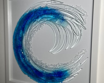 Glass Wall Art Wave - Etsy