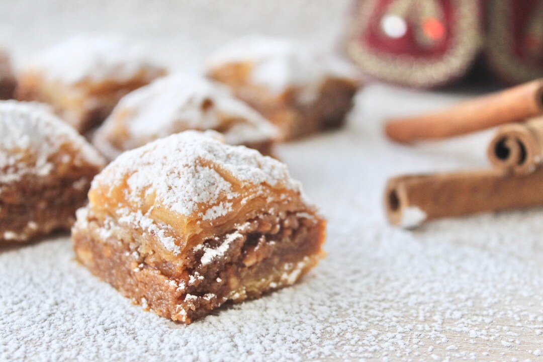 Cinnamon Bun Baklava, Lebanese Sweets, Baklawa, Cinnamon Baklava - Etsy