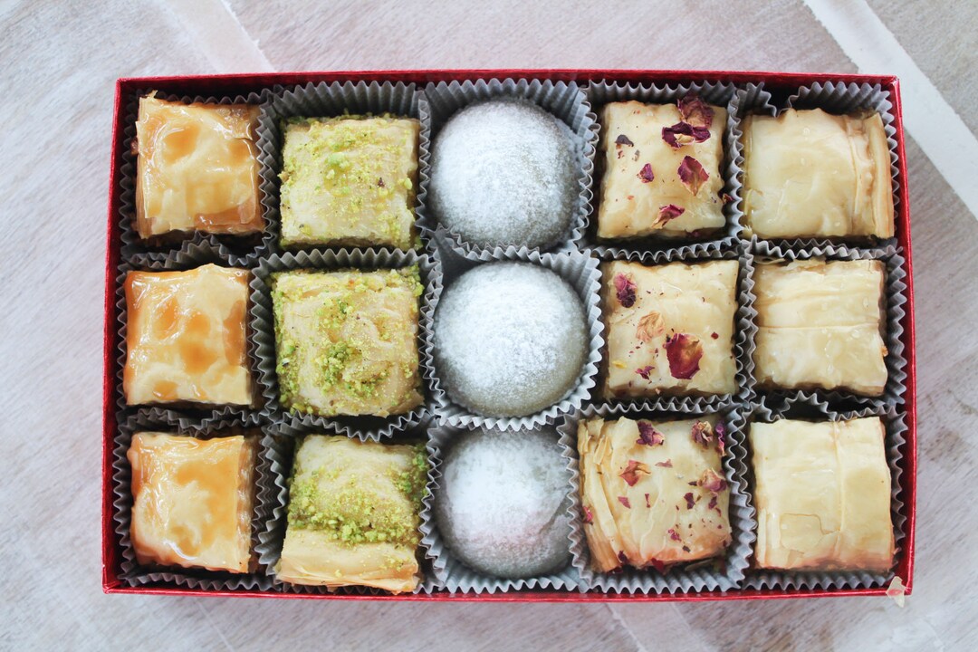 Assorted Baklava & Maamoul Package, Sampler Baklava Package, Mixed ...