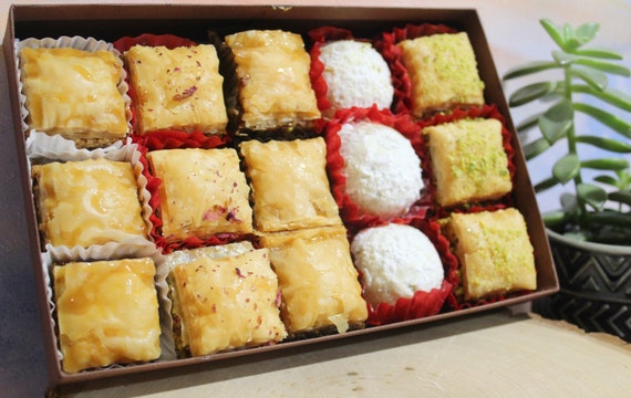 Assorted Baklava & Maamoul Package Sampler Baklava Package | Etsy