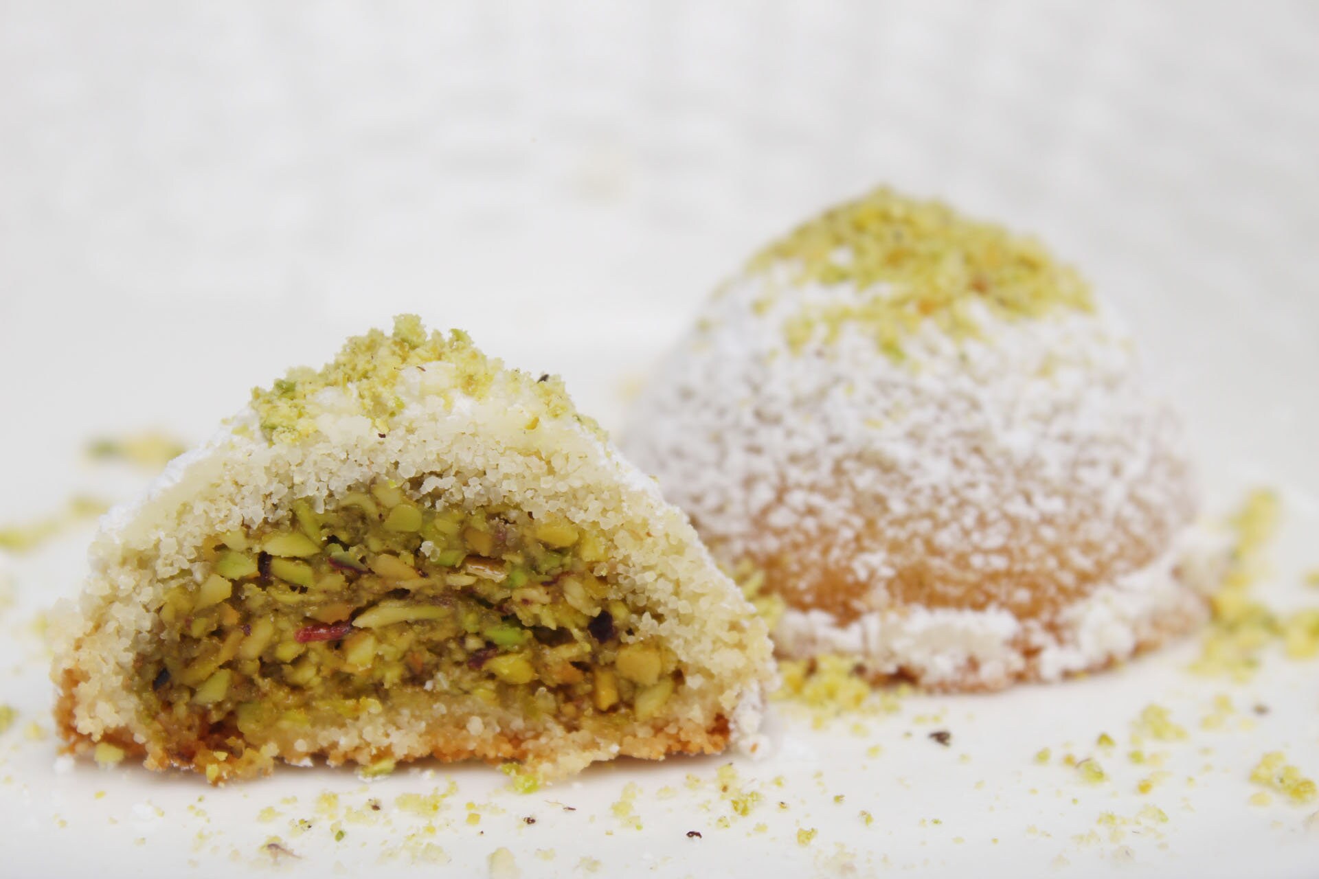 Pistachio Maamoul Pistachio Cookies Pistachio Semolina - Etsy