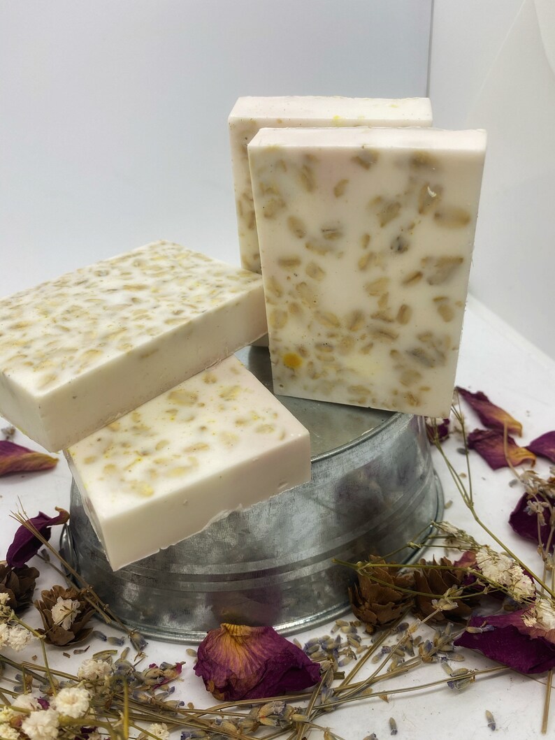 Shea Butter Oatmeal Bar Soap handmade all natural vegan | Etsy
