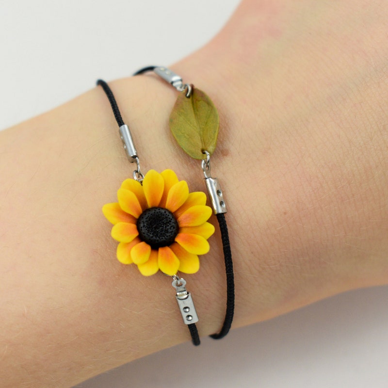 Sunflower Bracelet - Etsy