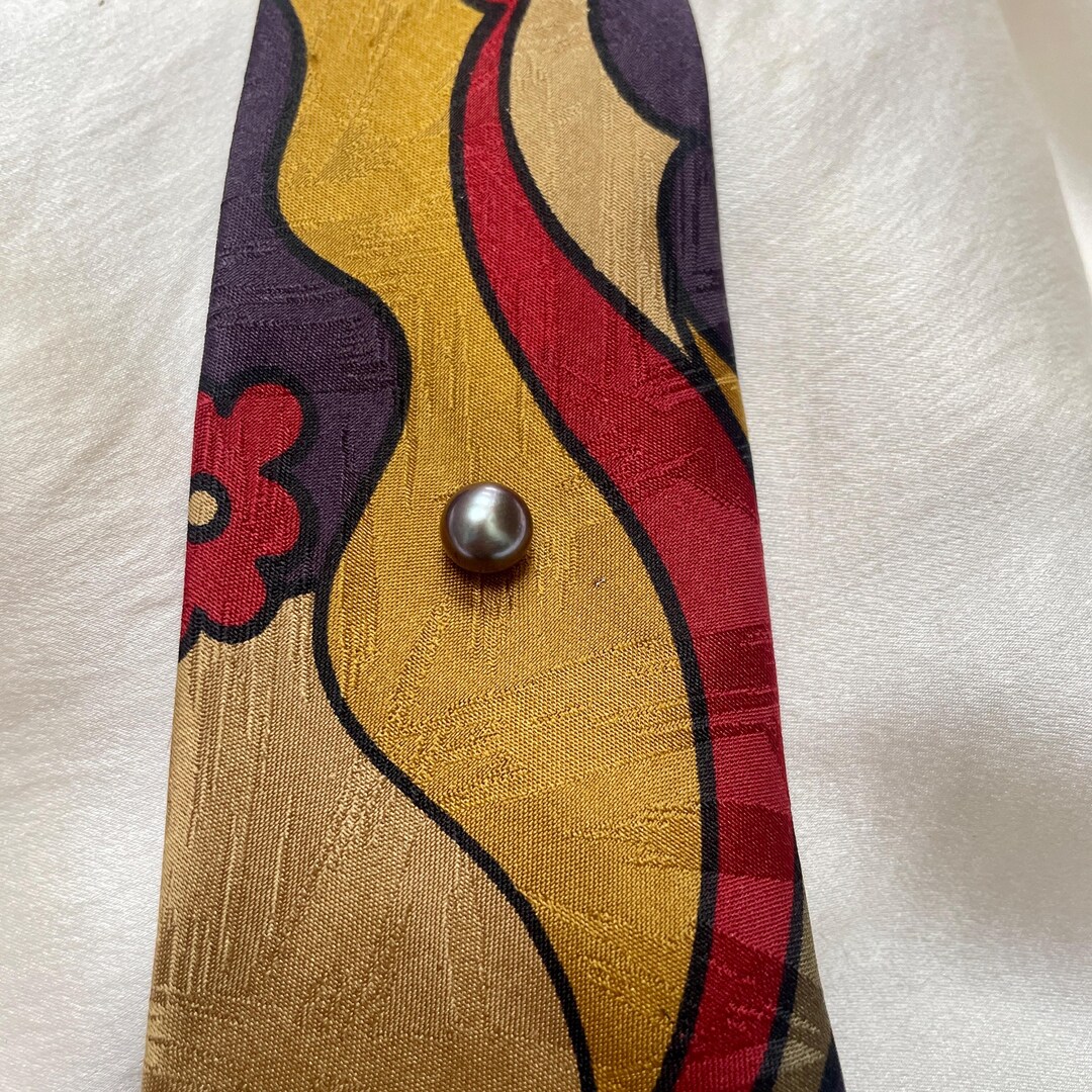 Black Pearl Tie Pin, Groomsman’s Cravat Pin, Cultured Pearl Stock Pin ...
