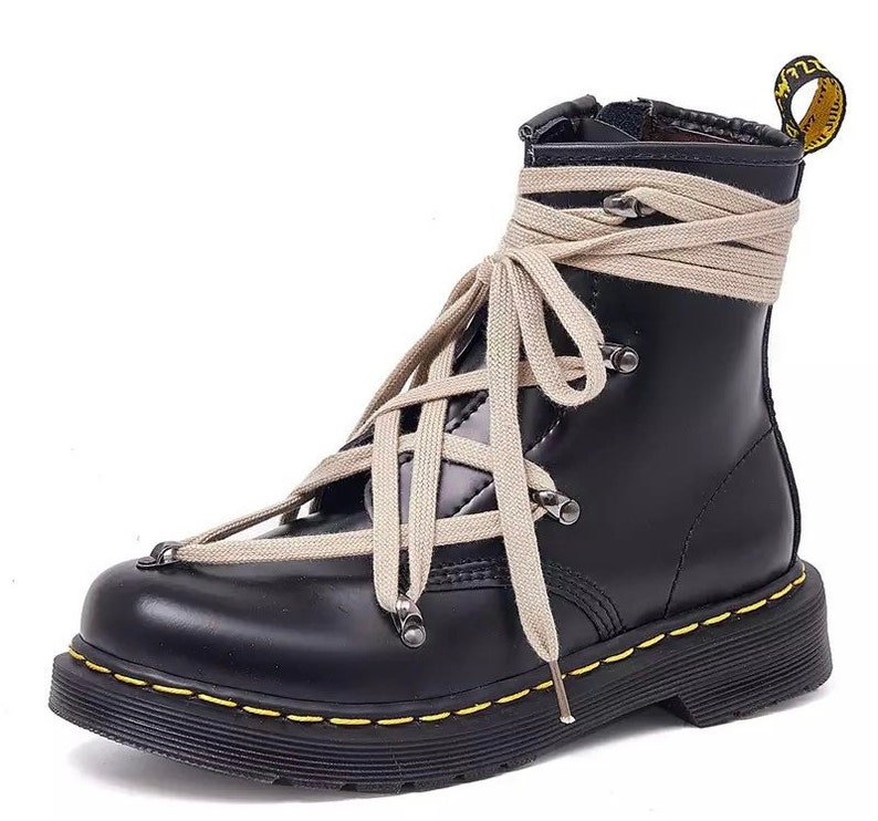 Star Boots Lace Rick Owens Doc Martins Converse Inspired Star - Etsy