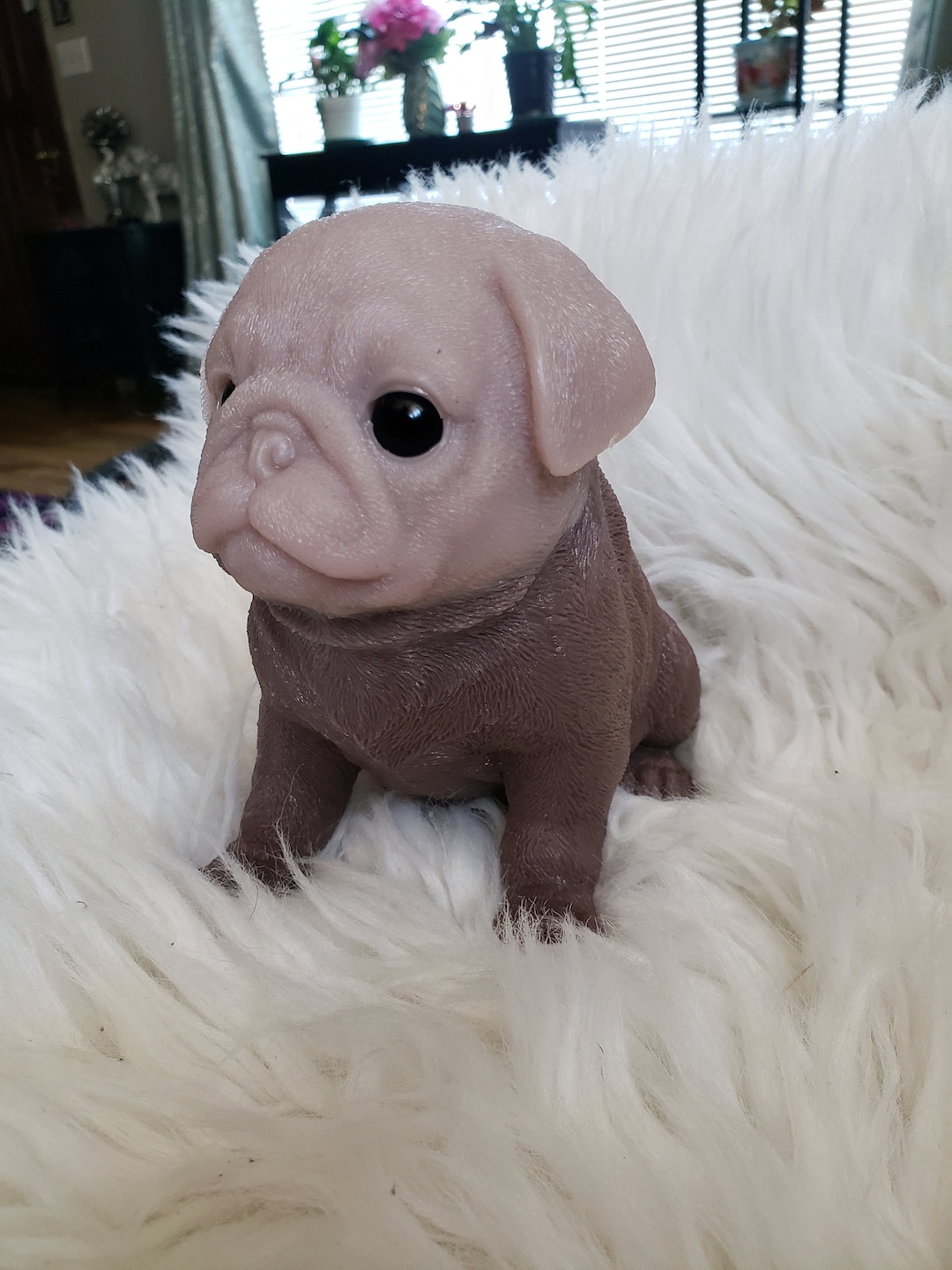 10 Inches Full Body Silicone Pug Puppy Dog Open Eyes Cutie You Choose ...