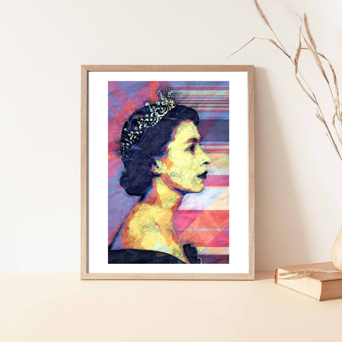 Queen Elizabeth II Pop Art Modern Poster Stylised Art No. 1 - Etsy New ...