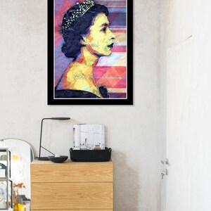 Queen Elizabeth II Pop Art Modern Poster Stylised Art No. 1 Modern Art ...