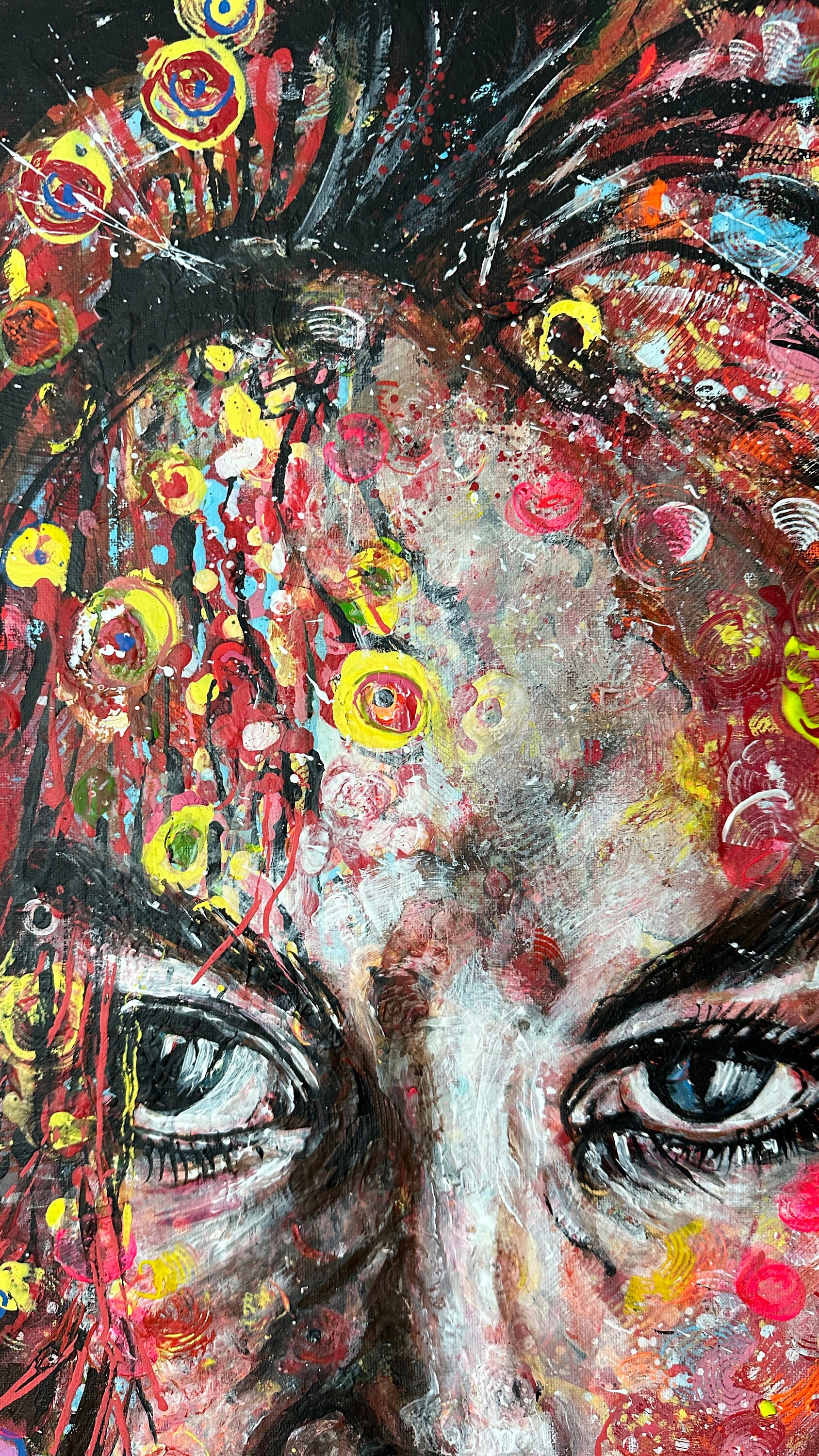 Carmine Conundrum Original New Contemporary Painting Portrait Art - Etsy