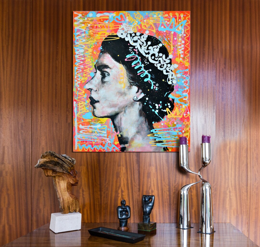 Queen Elizabeth II Modern Print Art 1, Large Prints , Modern Decor ...