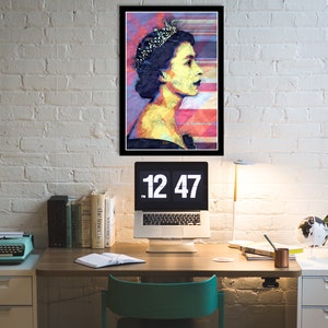 Queen Elizabeth II Pop Art Modern Poster Stylised Art No. 1 Modern Art ...