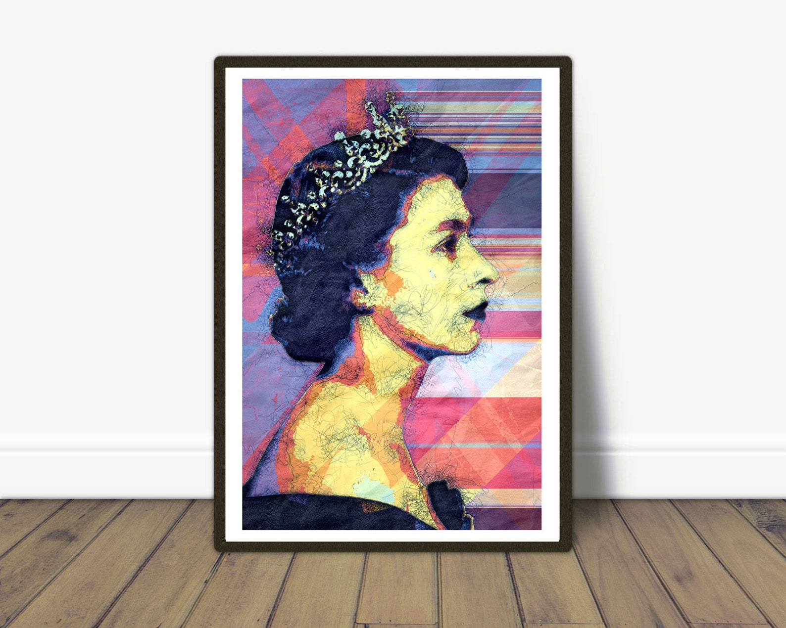 Queen Elizabeth II Pop Art Modern Poster Stylised Art No. 1 - Etsy UK