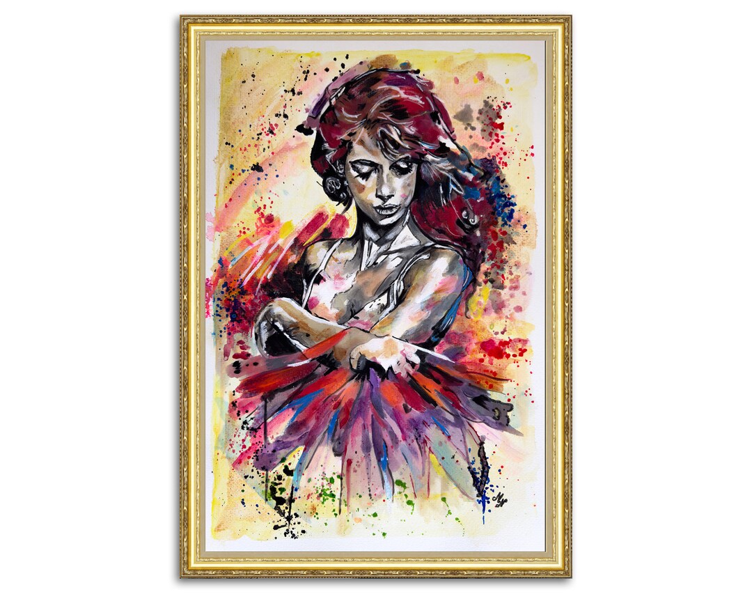 Vivid Reflections Woman Portrait, Vibrant Print Inspiring Beautiful ...