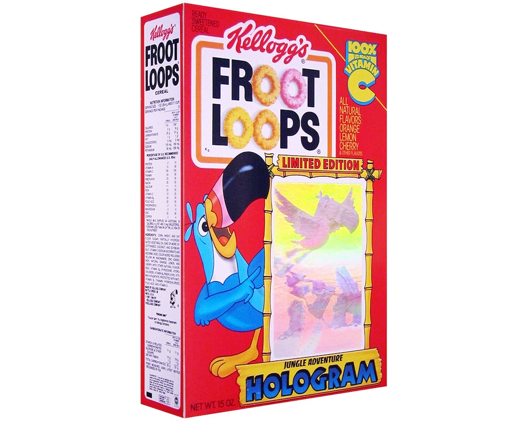 Froot Loops Cereal Box Sticker 1990 90s 2x1.3 - Etsy