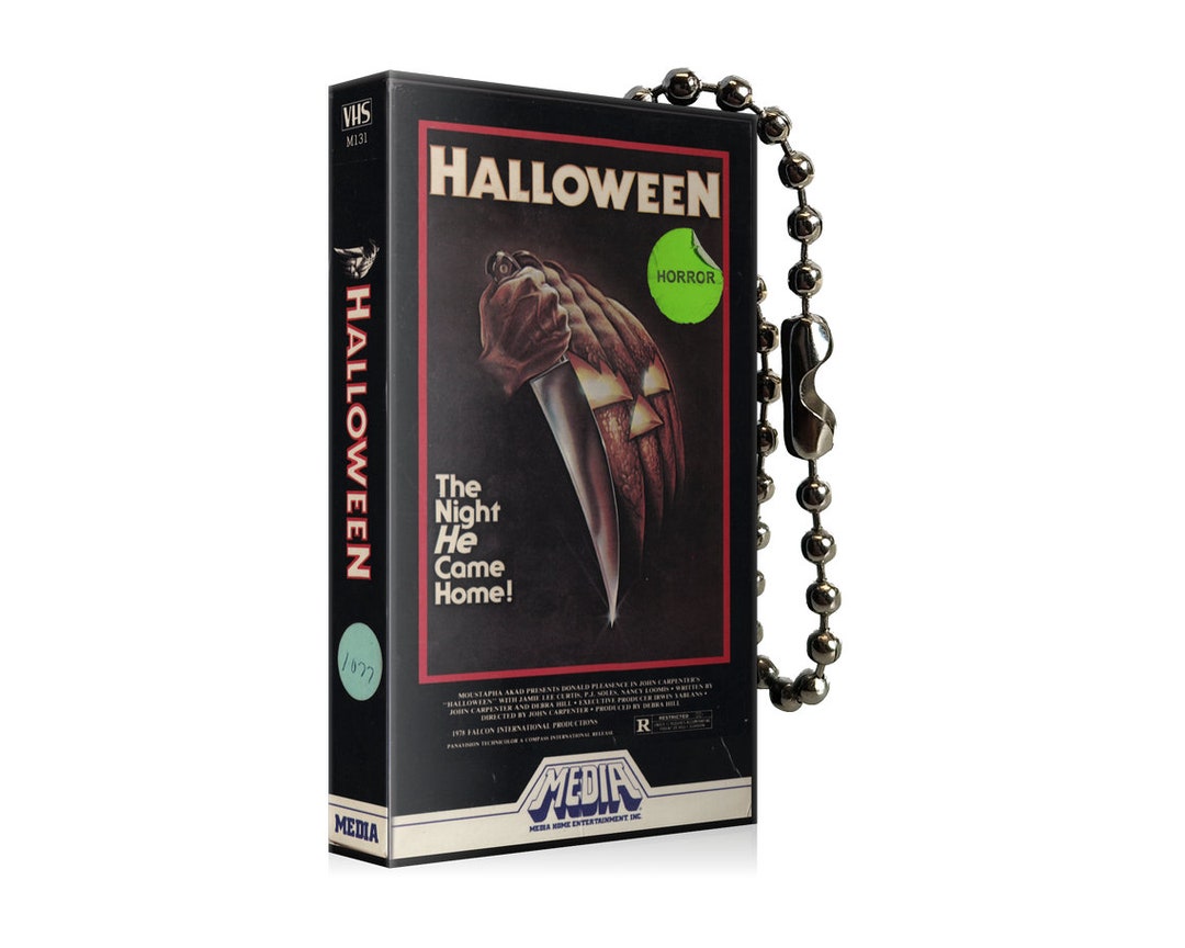 Halloween VHS Keychain - Etsy