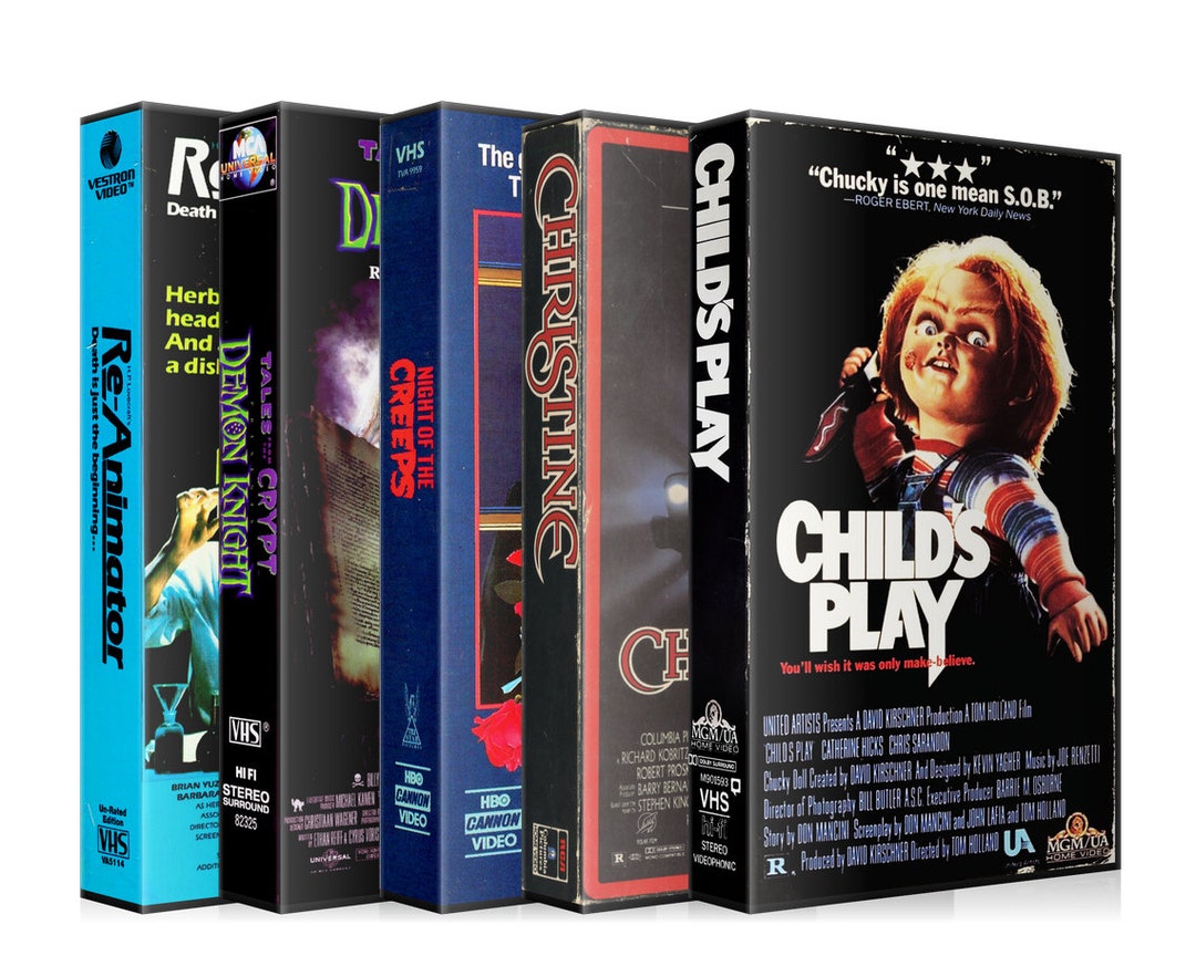 Horror Movies VHS Tapes Retro VHS Covers Cult Classics Decor ...