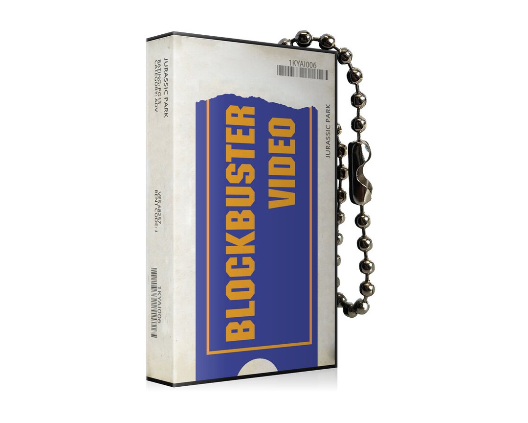Blockbuster Video Rental Jurassic Park VHS Keychain - Etsy