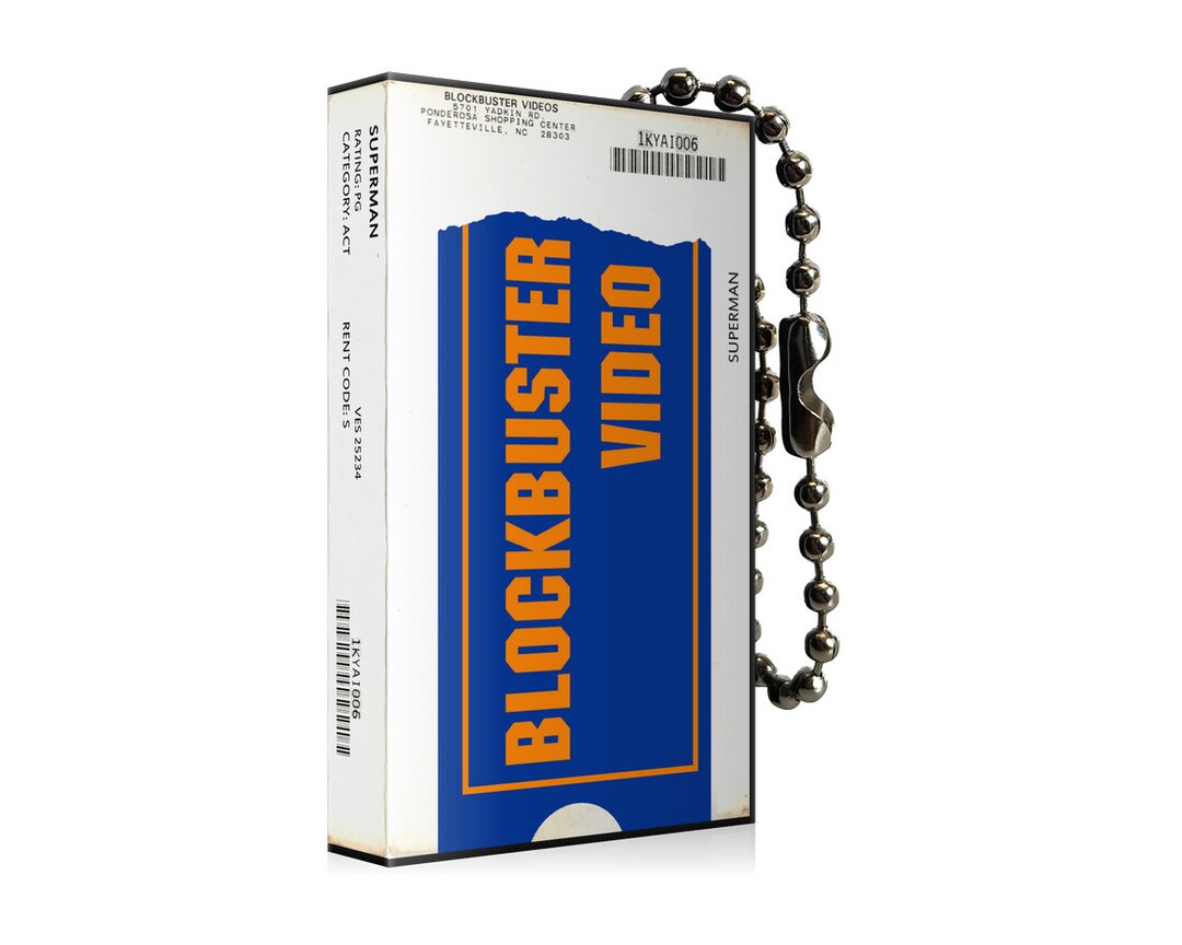 Blockbuster Video Superman Movie VHS Keychain 1978 - Etsy