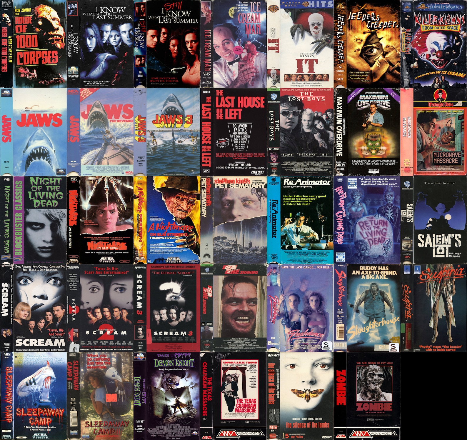 Horror Movie Keychains - Miniature Movie Keychains - Mini VHS - 60 ...