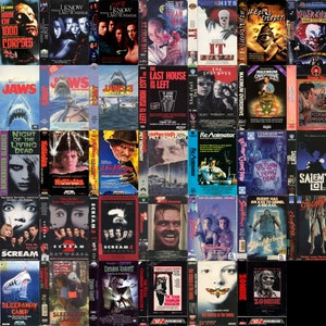 Horror Movies VHS Tapes Retro VHS Covers Cult Classics Decor ...