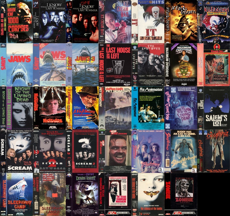 Favorite Horror VHS Movie Keychains - Scream - Halloween - Evil Dead ...
